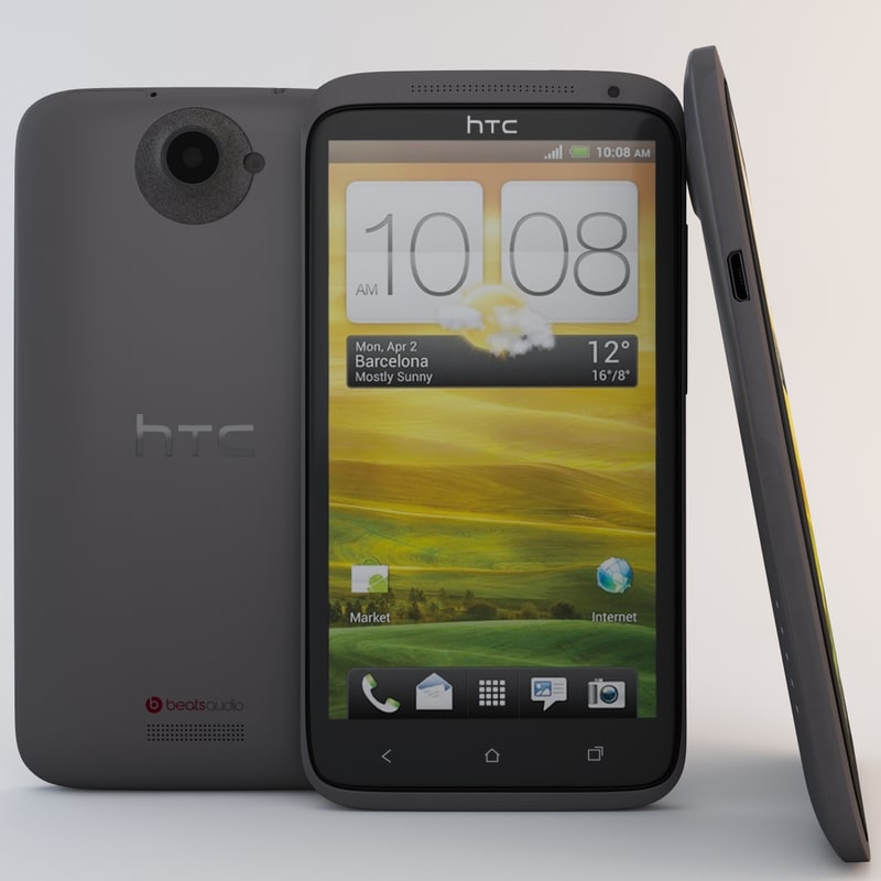 black htc x cell phone 3d max