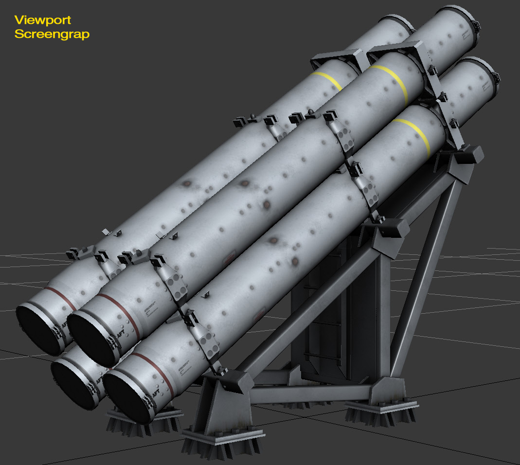harpoon launcher mk 141 3d model