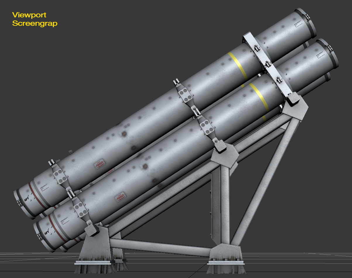 harpoon launcher mk 141 3d model