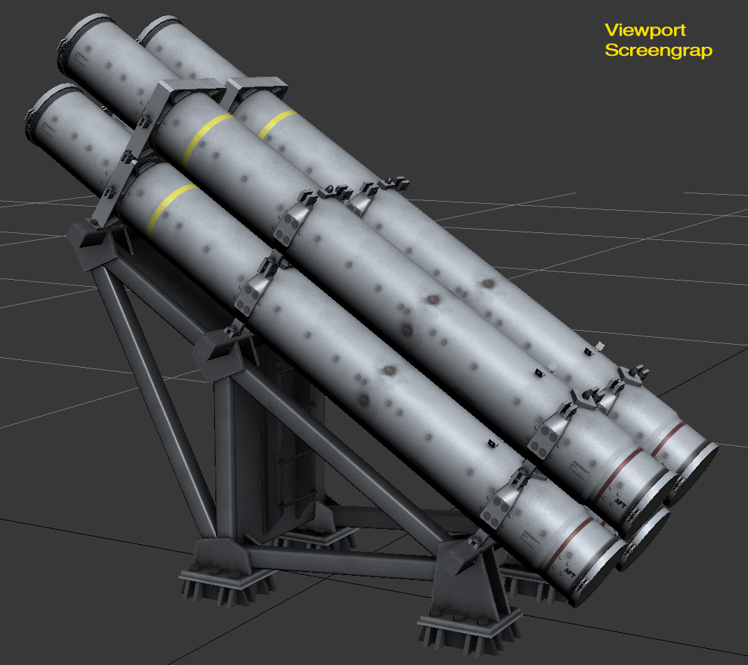 harpoon launcher mk 141 3d model