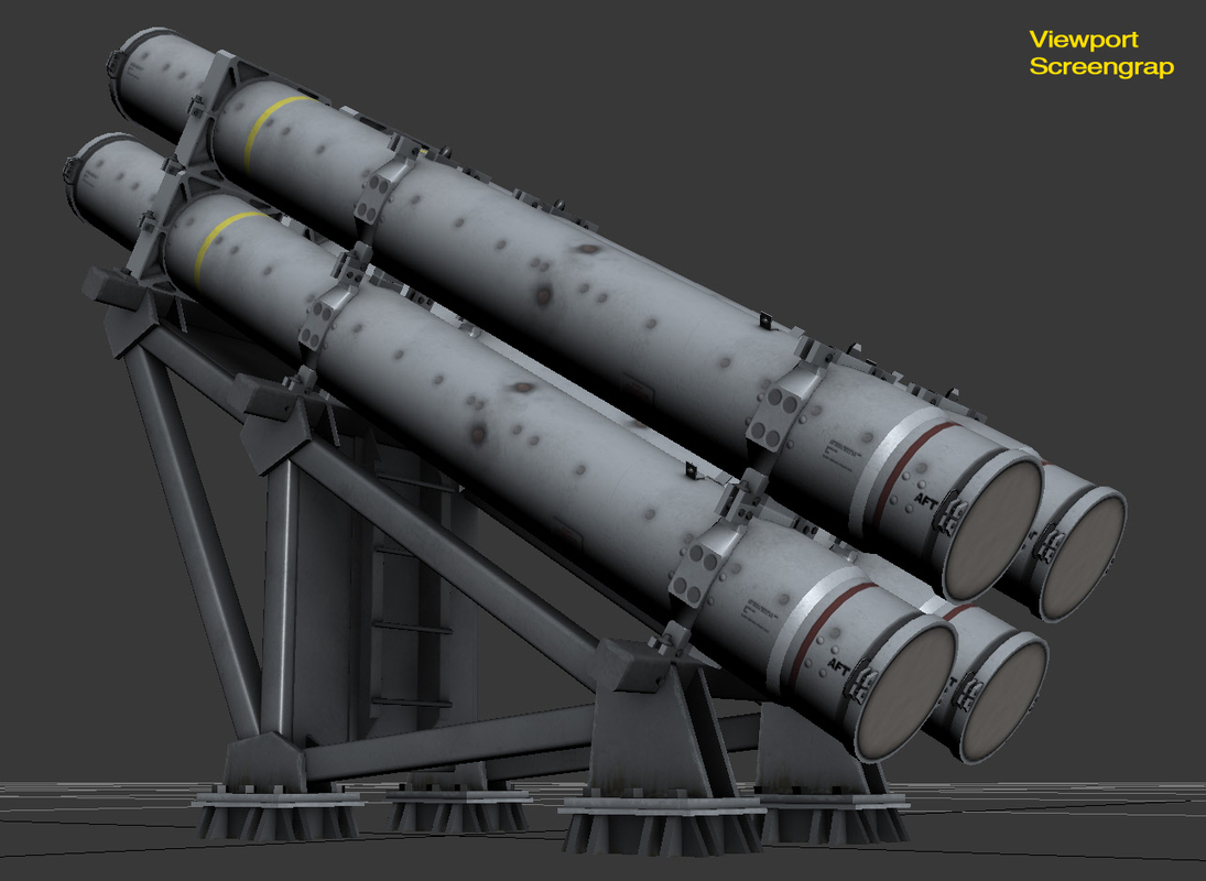 harpoon launcher mk 141 3d model