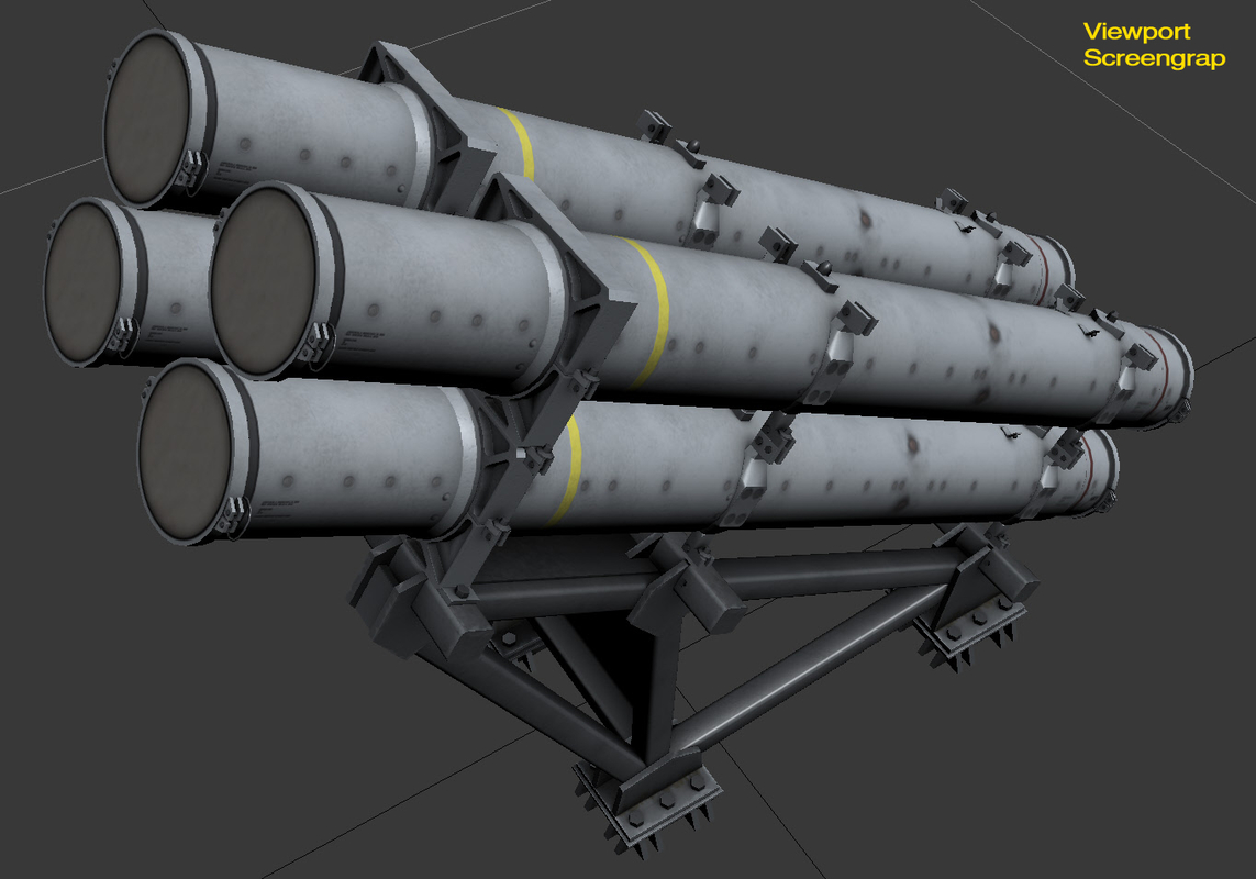 harpoon launcher mk 141 3d model