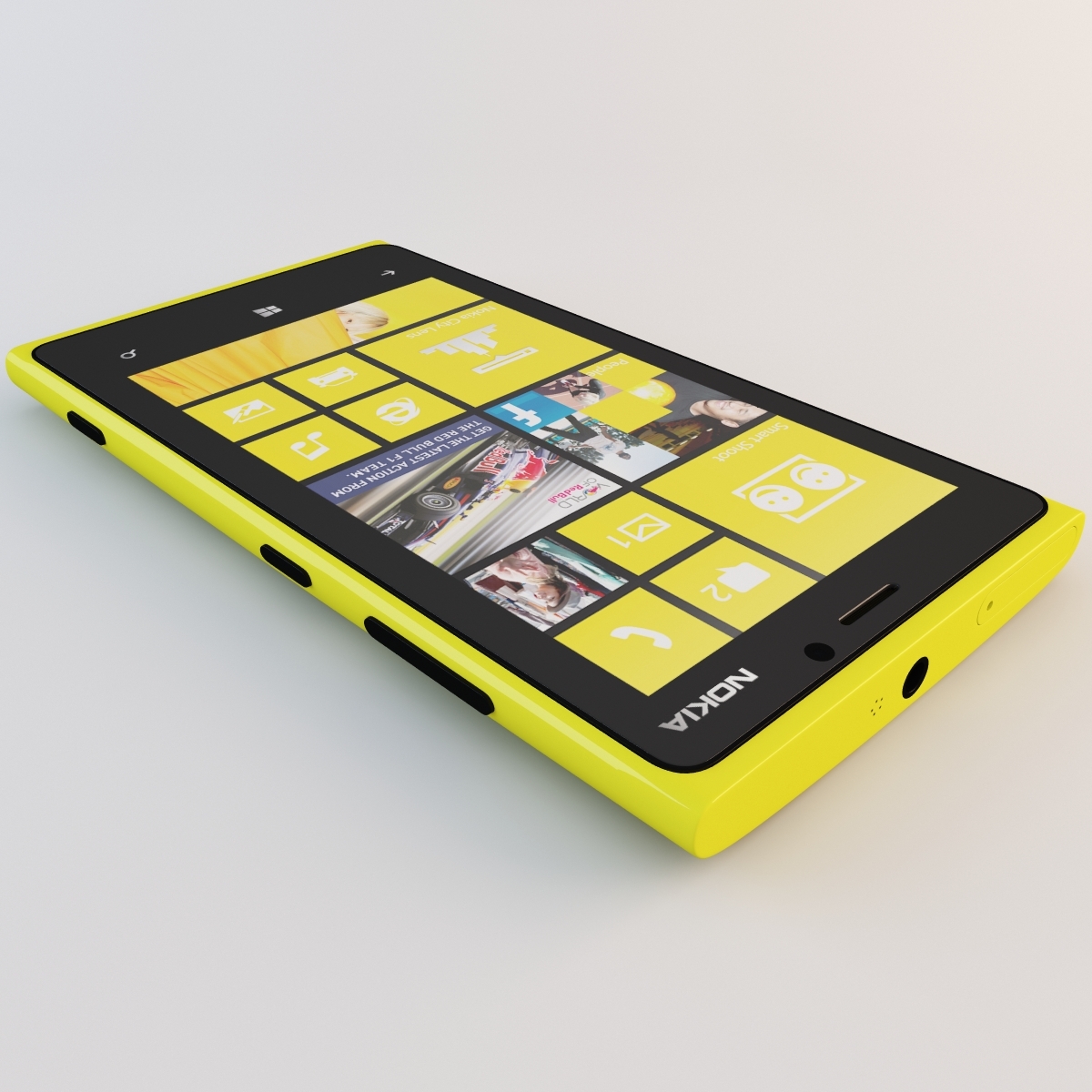 yellow nokia lumia 920 3d max
