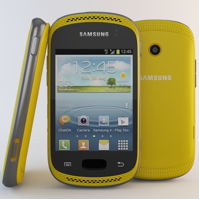 obj yellow samsung galaxy cellphone