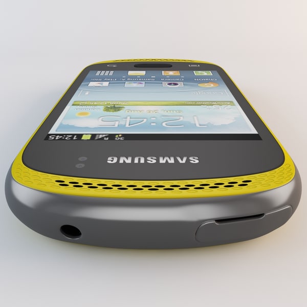 obj yellow samsung galaxy cellphone