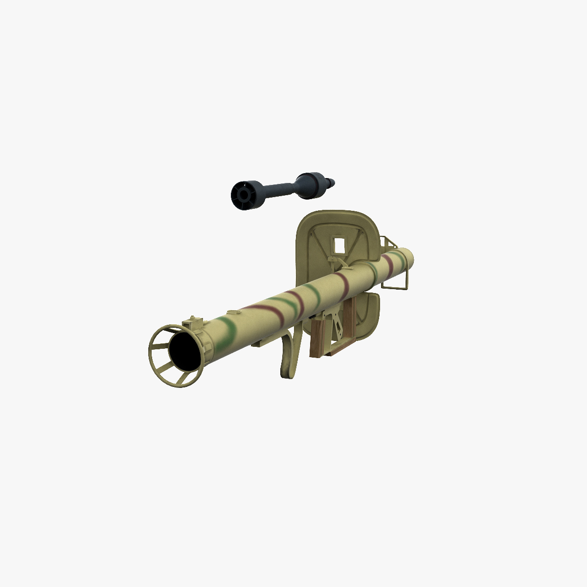 panzerschreck 54 rocket launcher 3d c4d