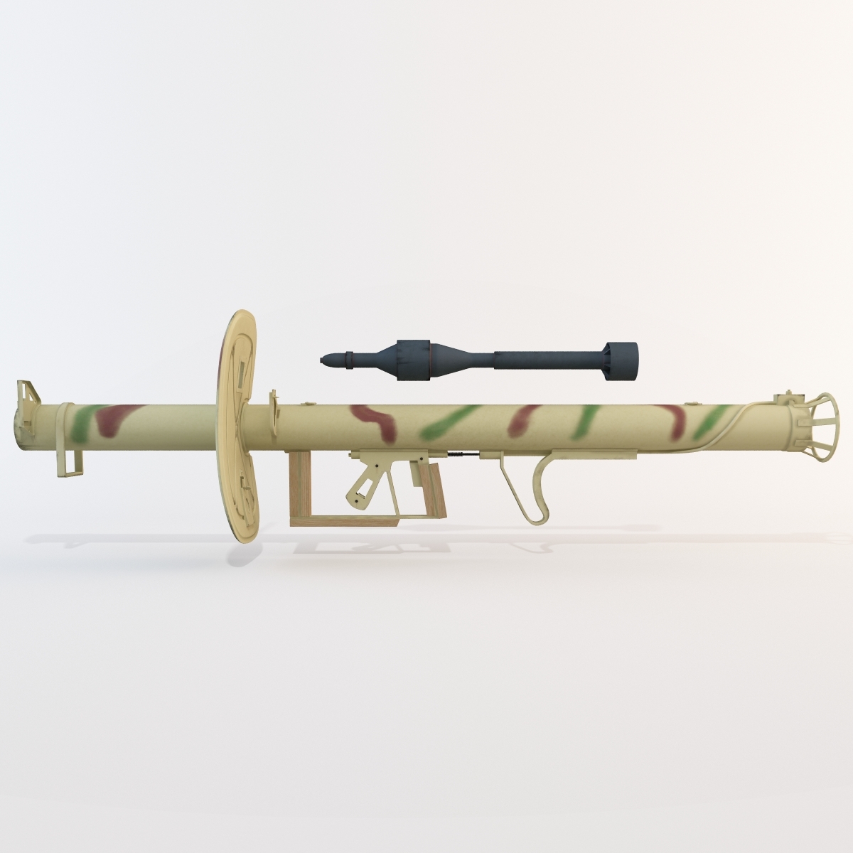panzerschreck 54 rocket launcher 3d c4d