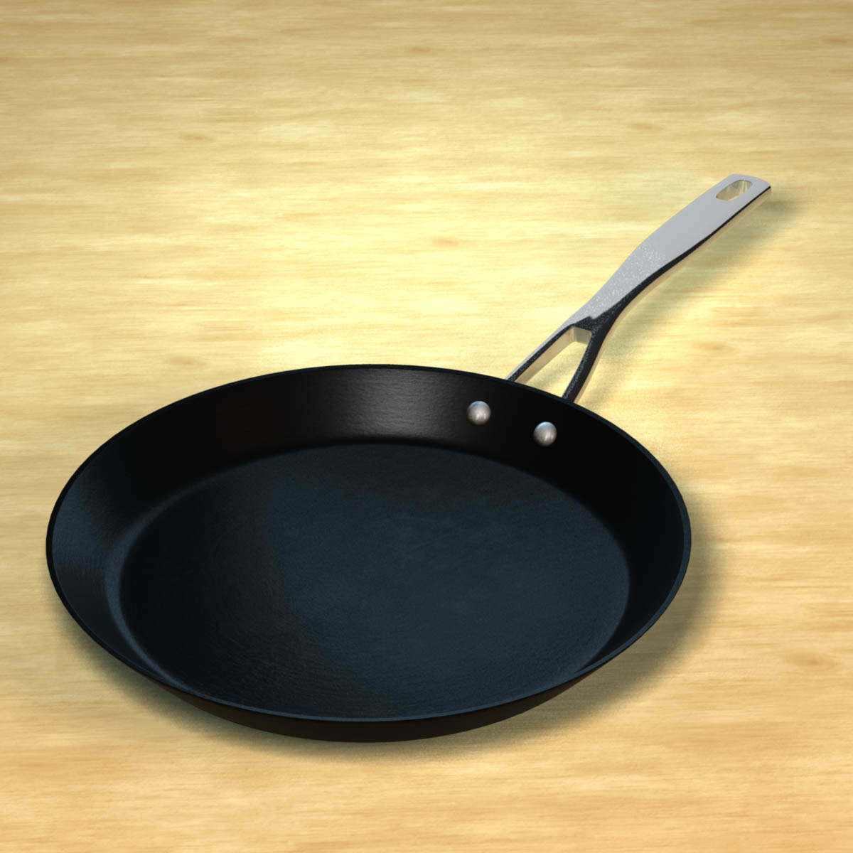 realistic frying pan 3d obj