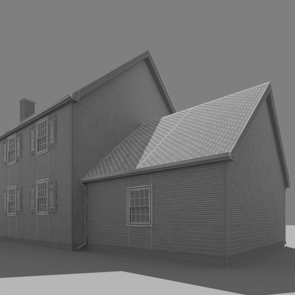 3d colonial house