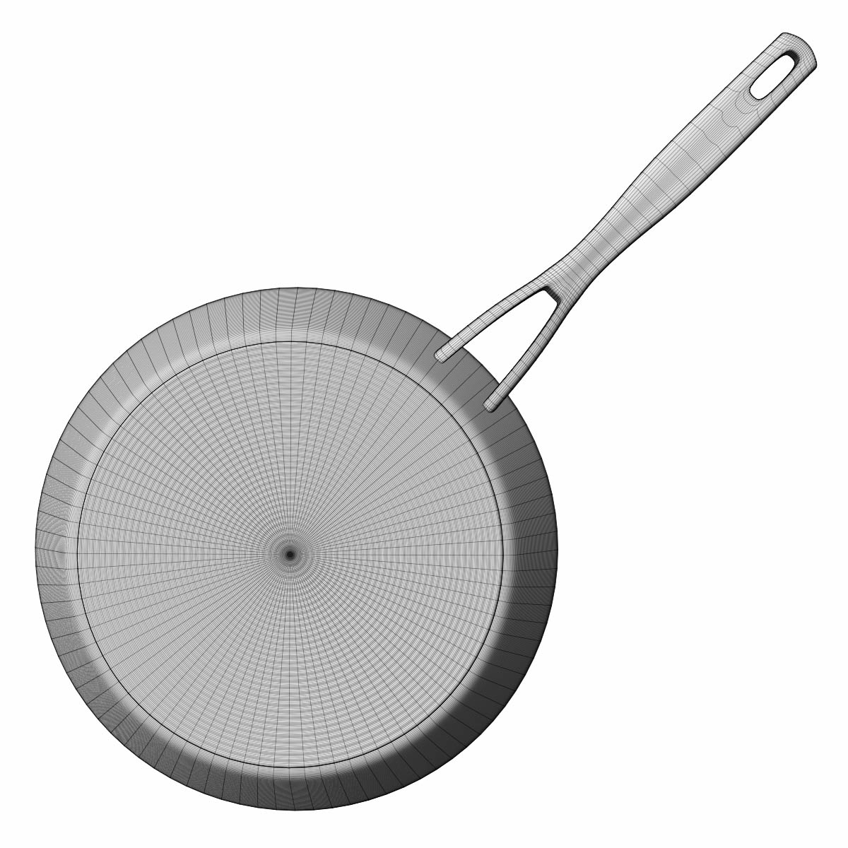 realistic frying pan 3d obj