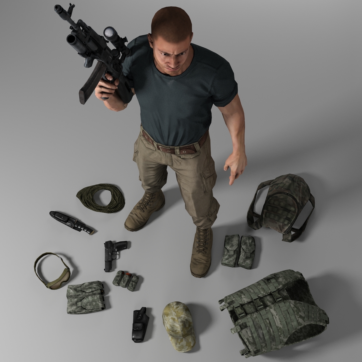 soldier mercenary rig max