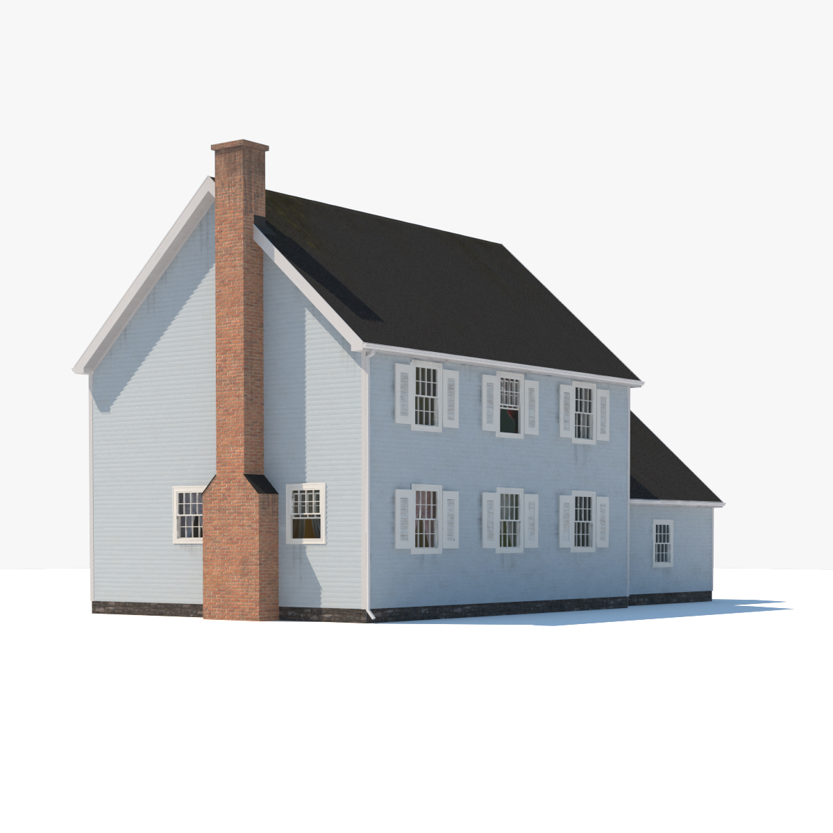 3d colonial house