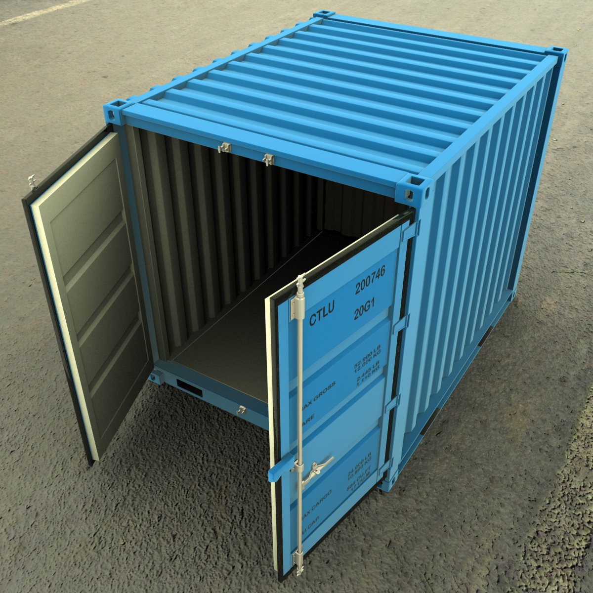iso 10 shipping container 3d max
