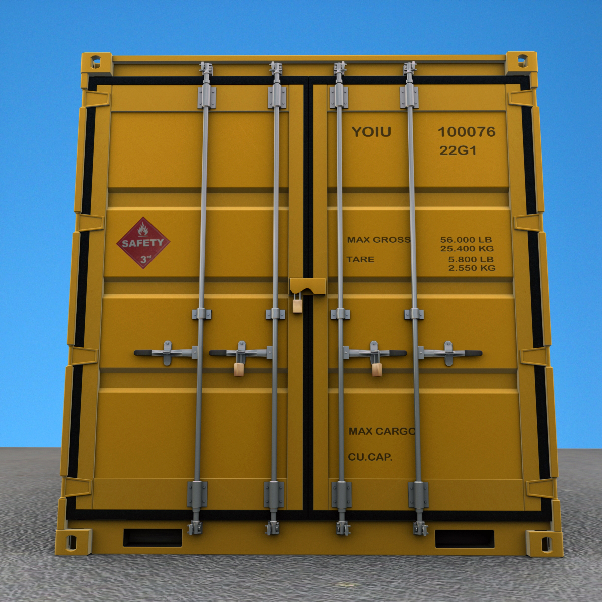 dxf iso 30 feet shipping container
