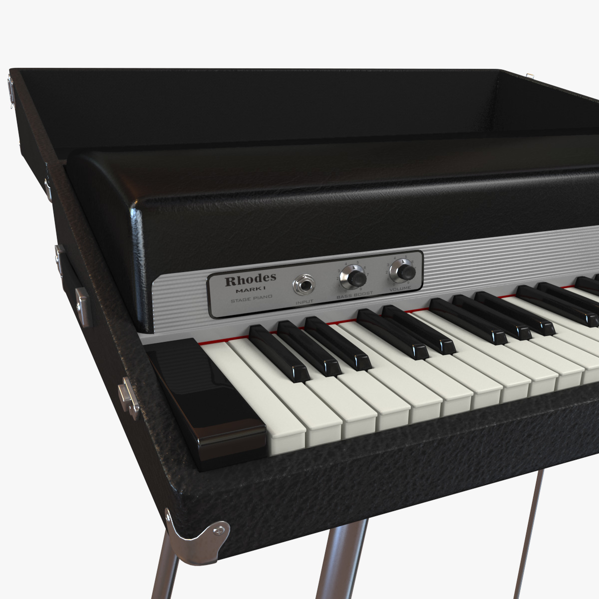 fender rhodes 73 piano 3d model