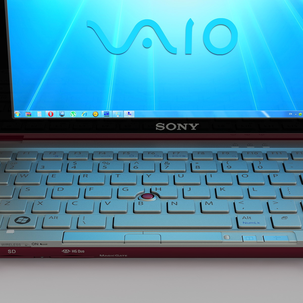 3d red sony vaio p model