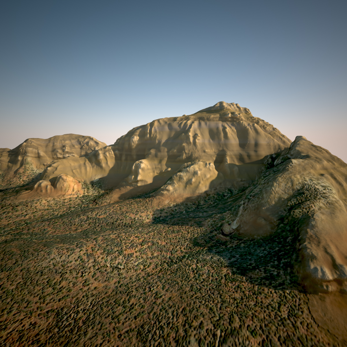 3d desert mountain