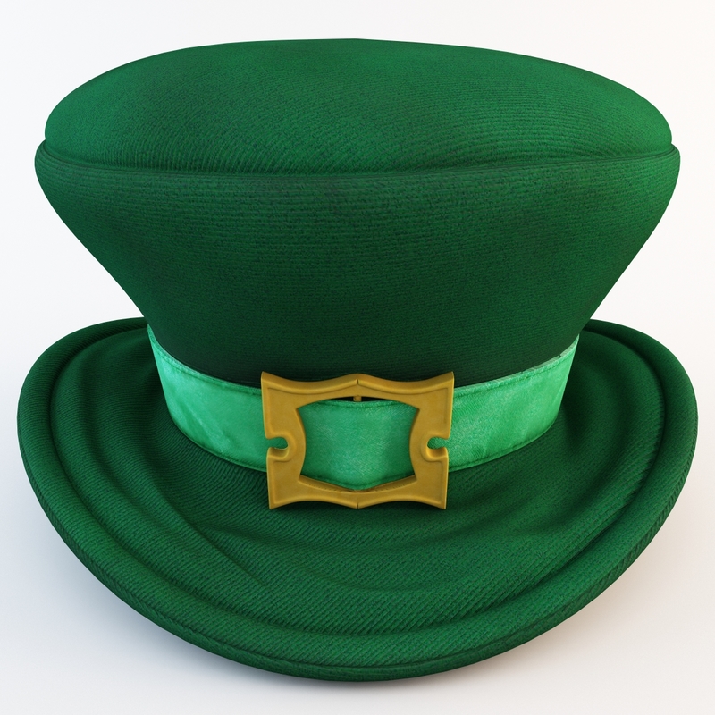 3ds max green leprechaun hat