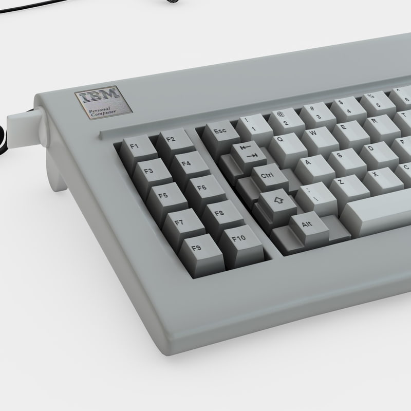 3d old ibm keyboard