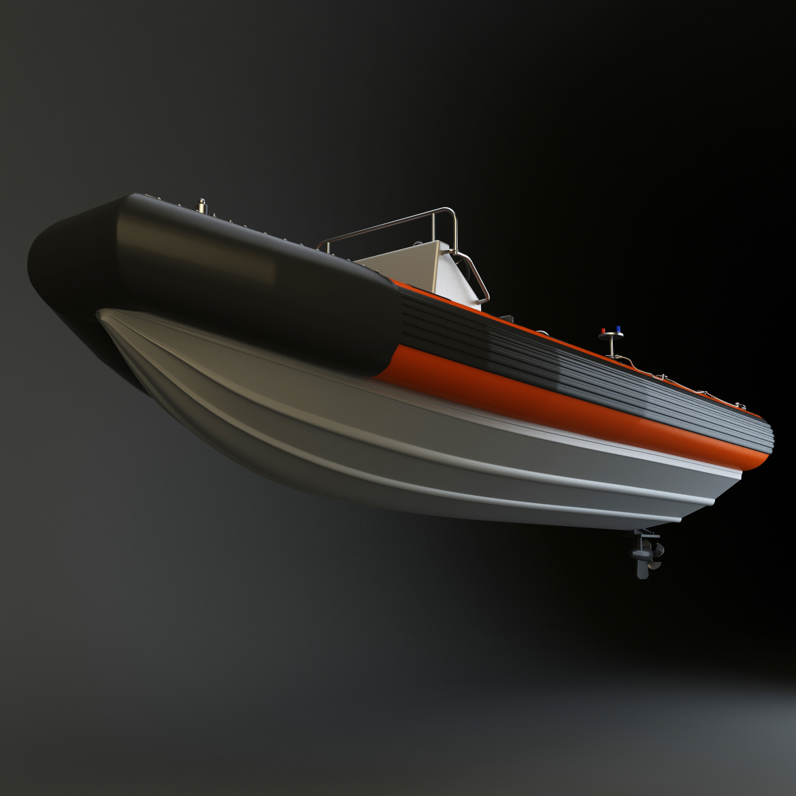 rhib boat 3d model