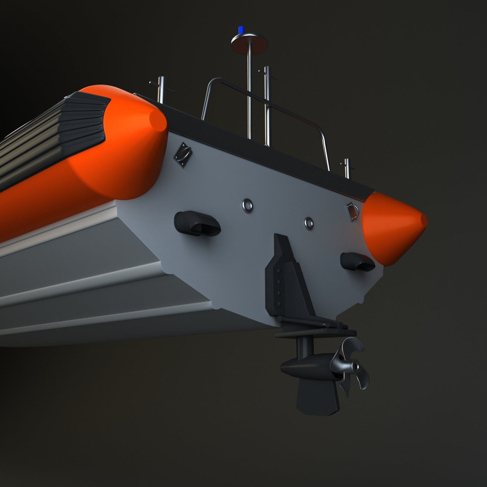 rhib boat 3d model