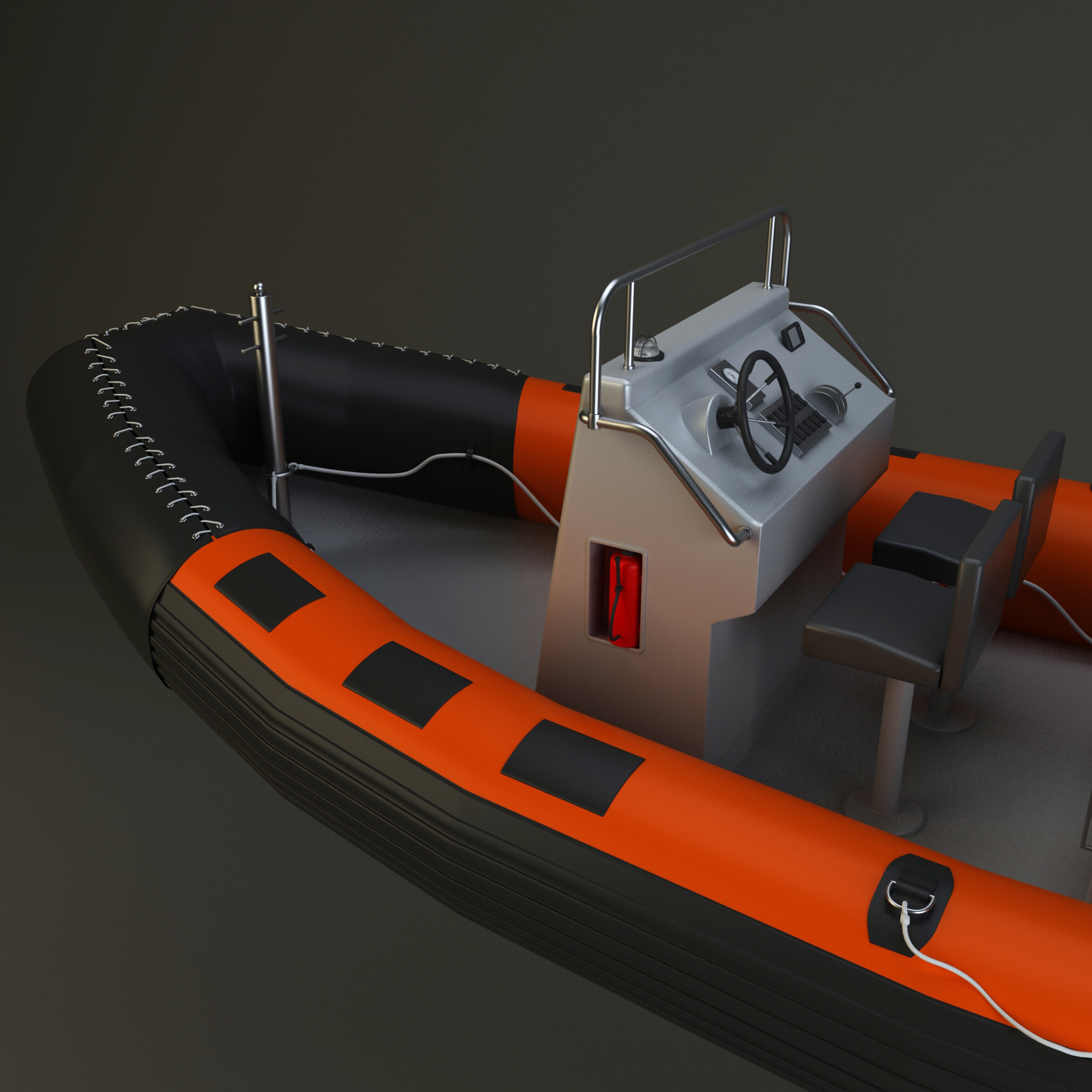 rhib boat 3d model