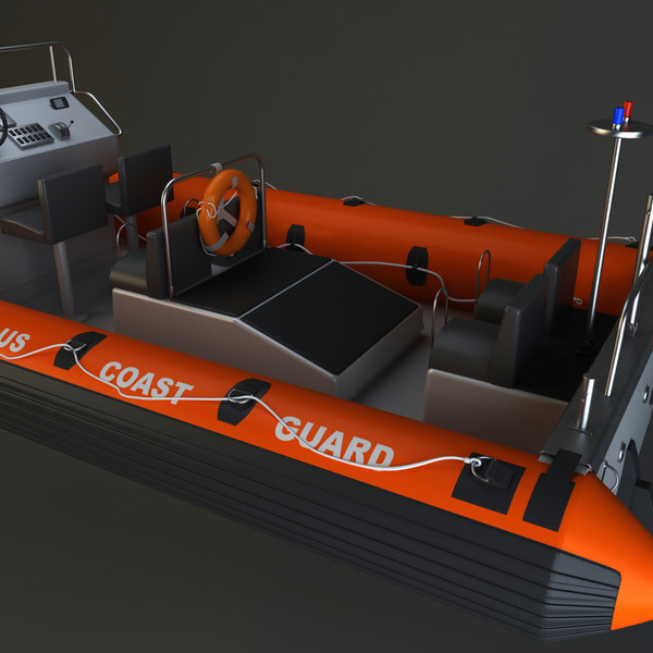 rhib boat 3d model