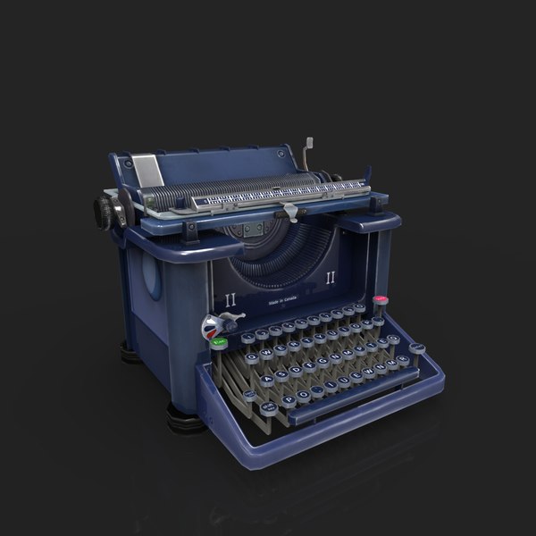 vintage typewriter 3d model