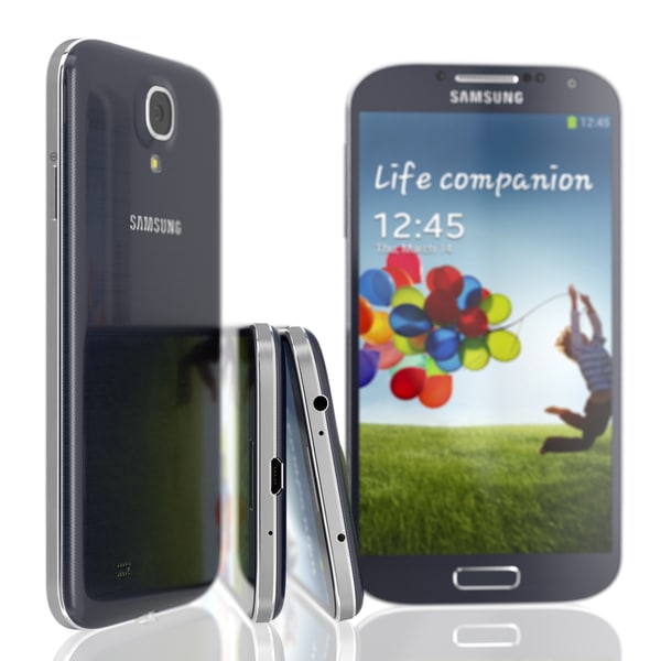 3d samsung galaxy s4 blue model