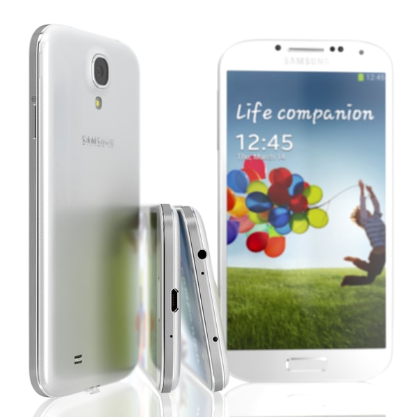 3d samsung galaxy s4 blue model