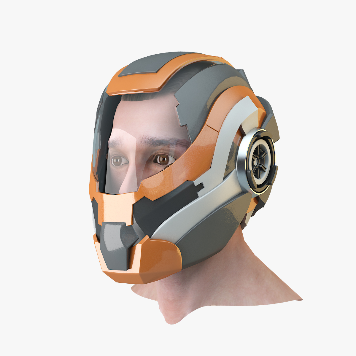 3d model sci-fi helmet