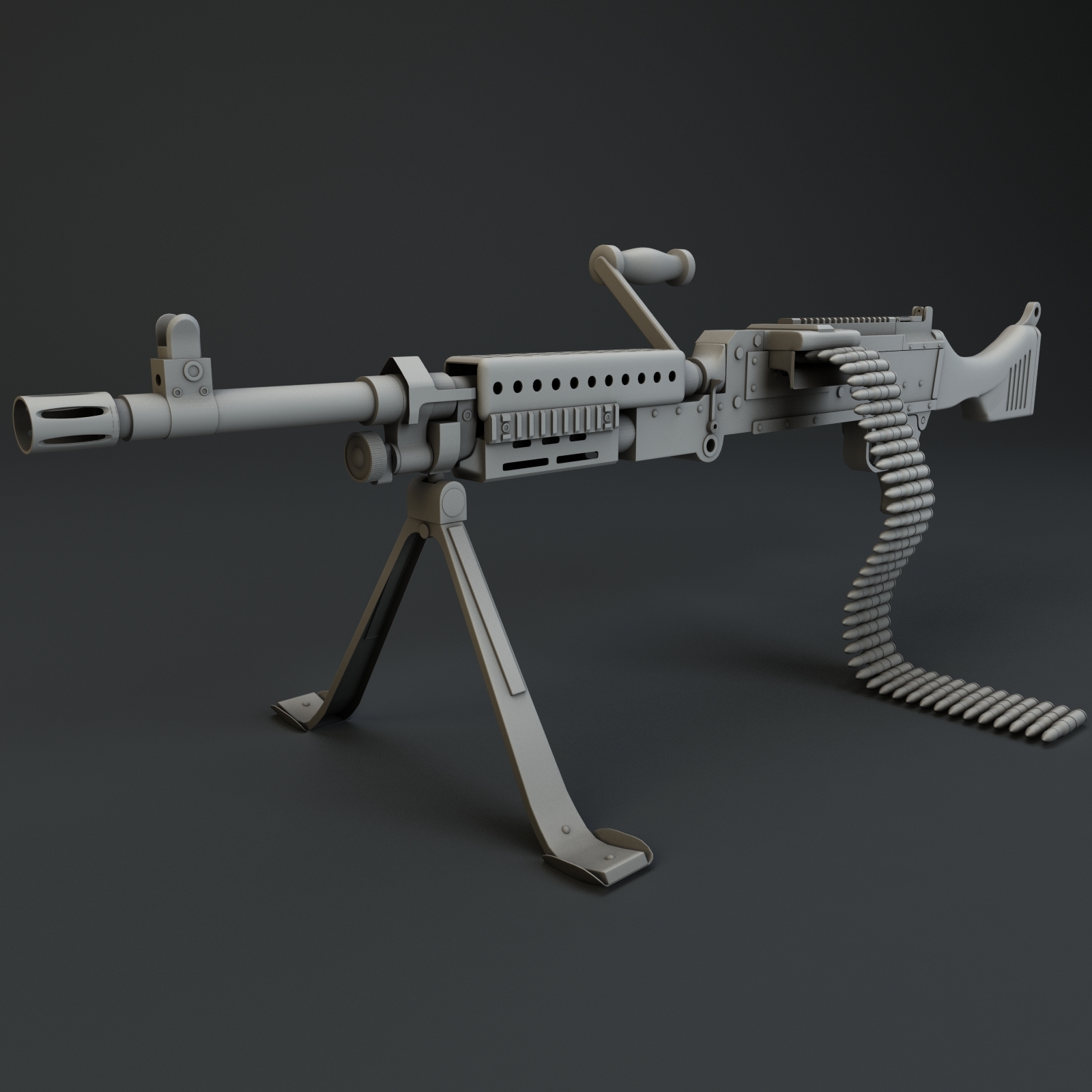 3d m240 machine gun