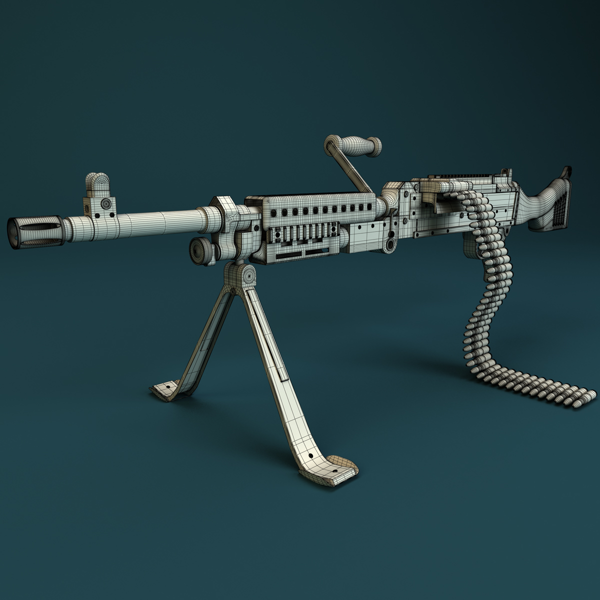 3d m240 machine gun
