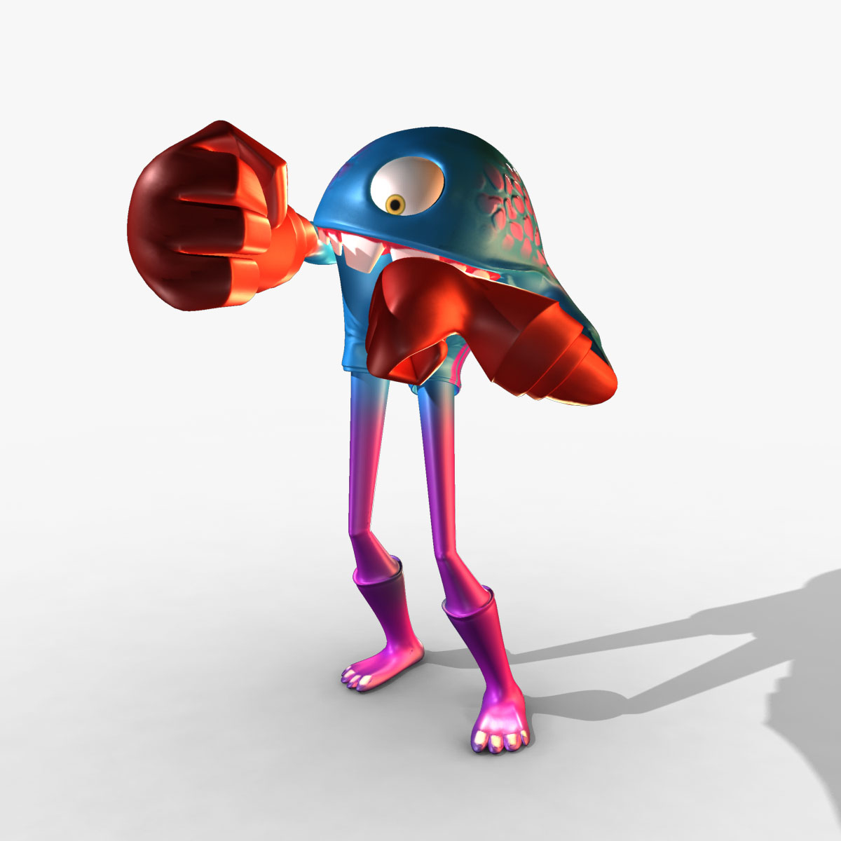 boxer alien rigged 3d 3ds