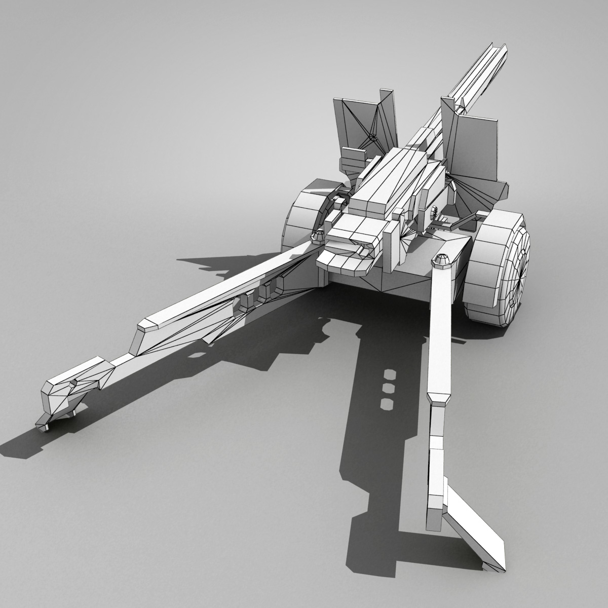 3d sci-fi cannon