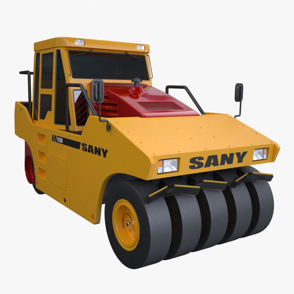 3d sany yl25c tyre roller