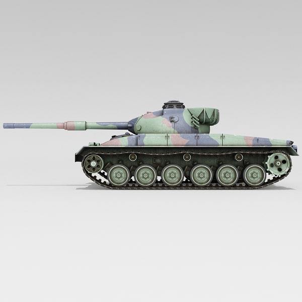 3d model swiss panzer 68 battle tank
