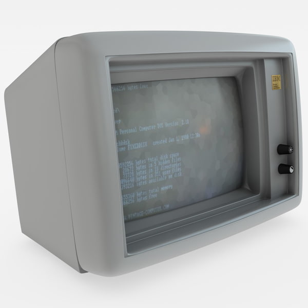 old ibm monitor 3d c4d