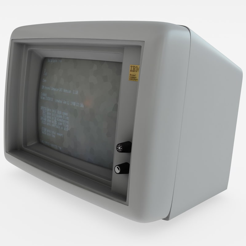 old ibm monitor 3d c4d