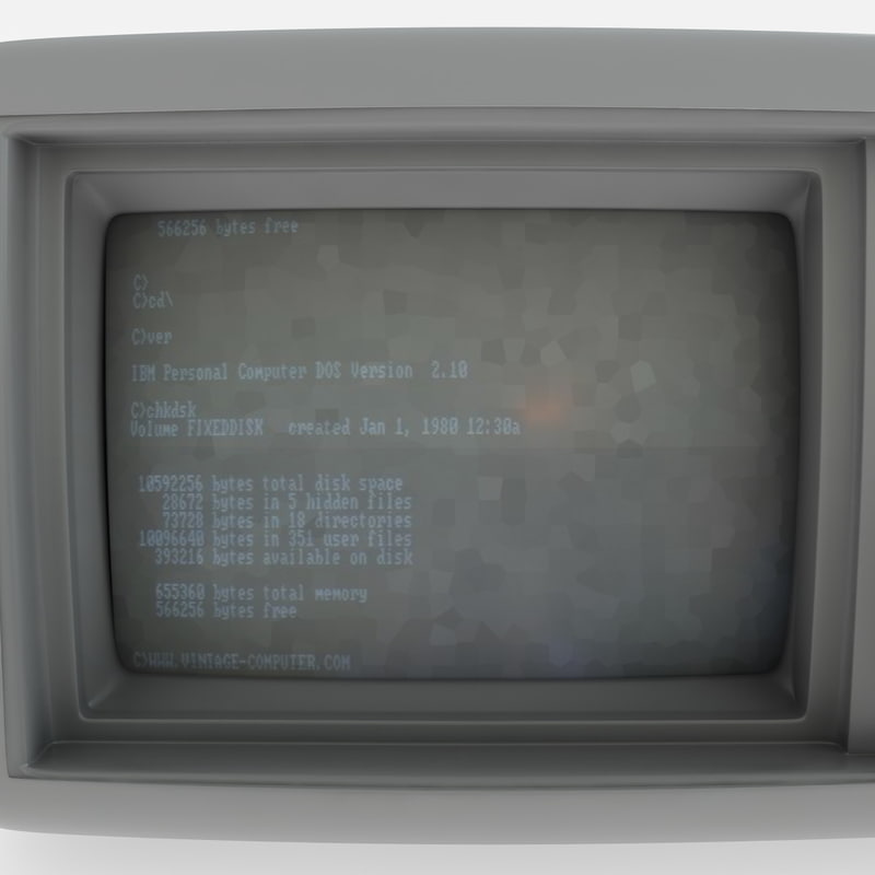 old ibm monitor 3d c4d