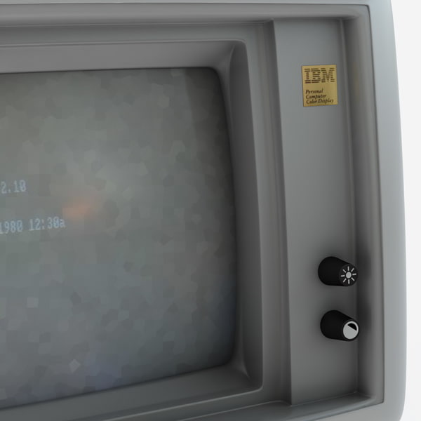 old ibm monitor 3d c4d