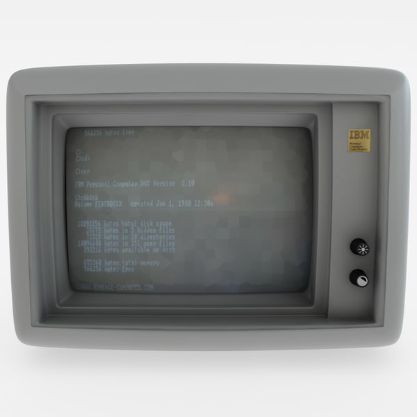 old ibm monitor 3d c4d