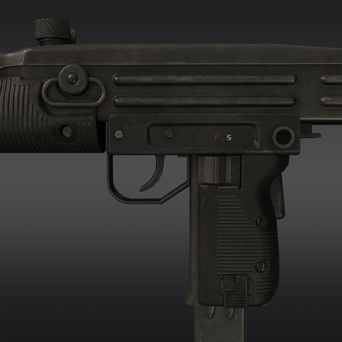 uzi submachine gun 3d model