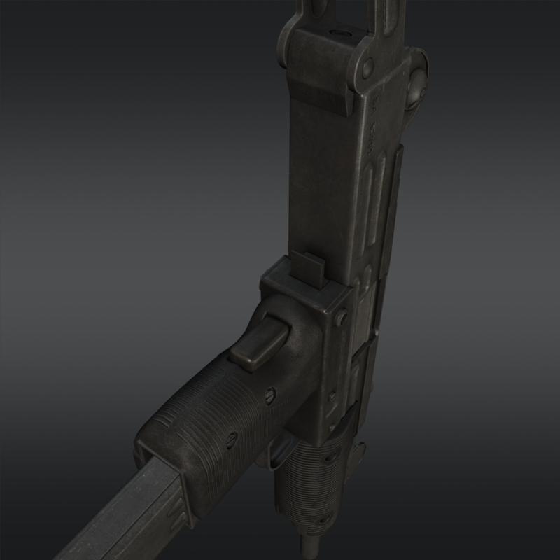 uzi submachine gun 3d model