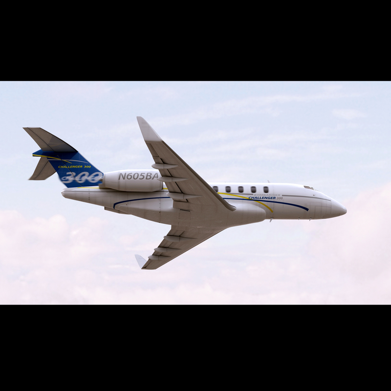 bombardier challenger 300 jet 3ds