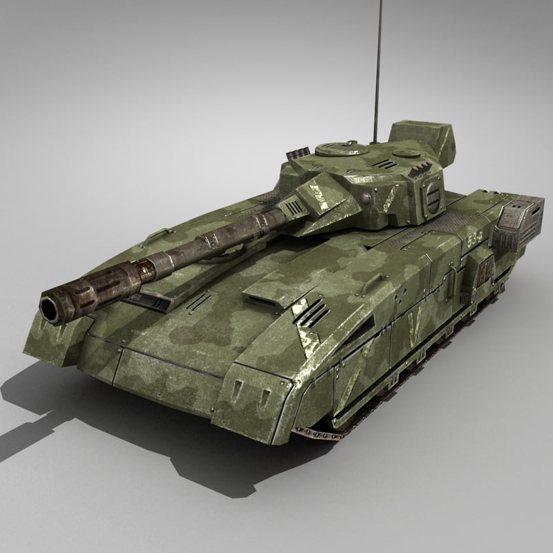 3d model futuristic tank
