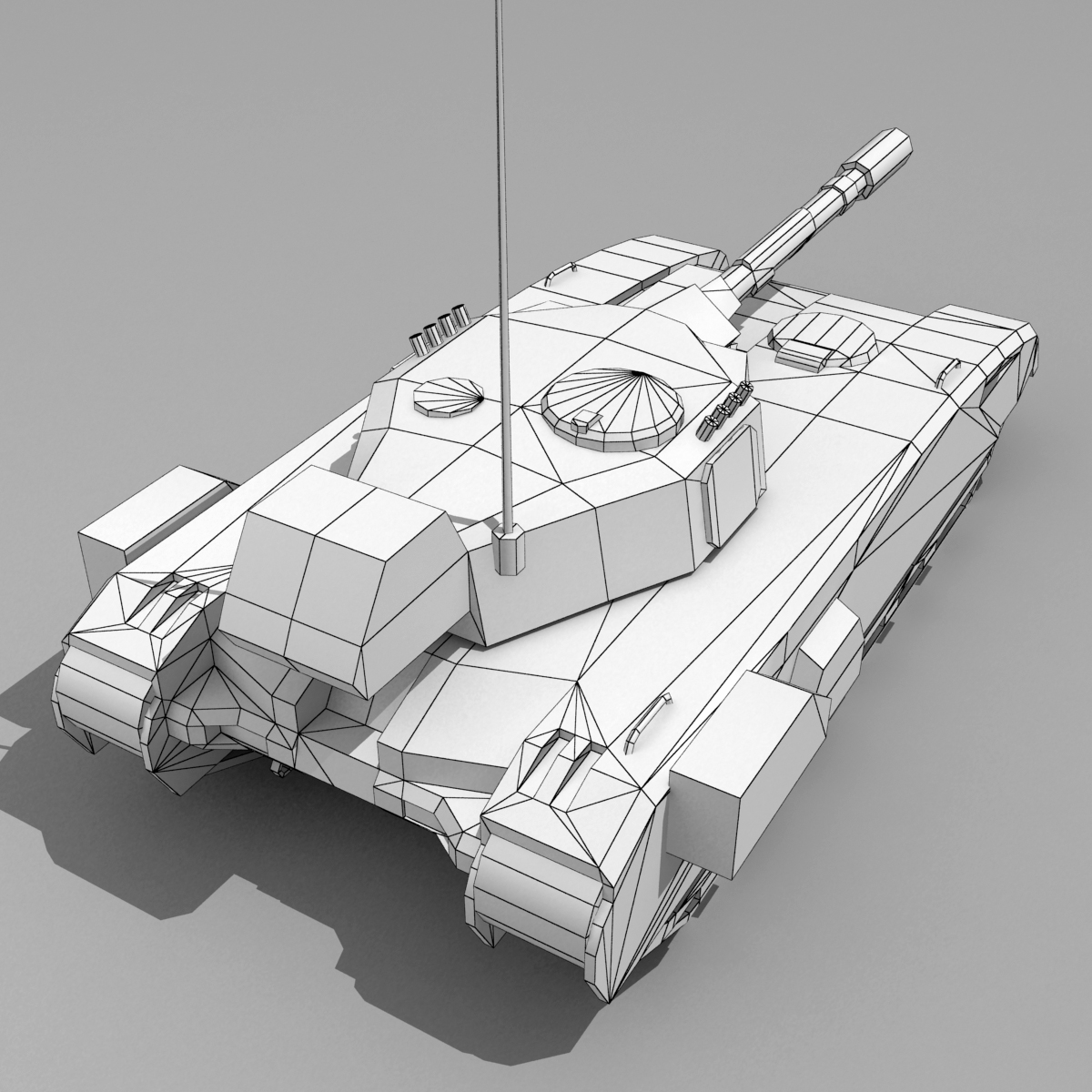 3d model futuristic tank