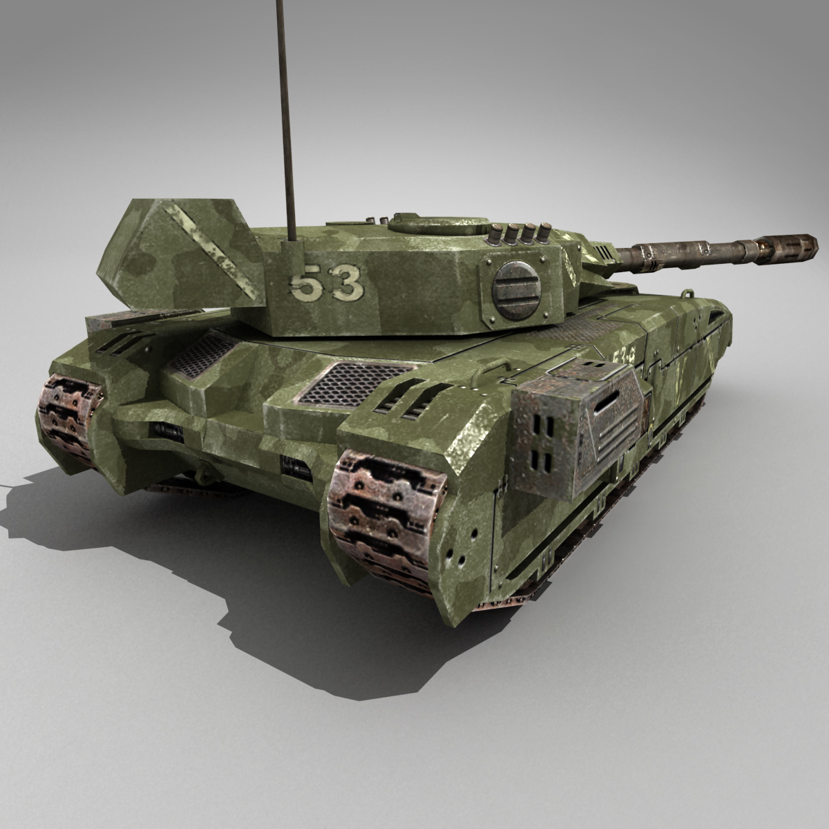 3d model futuristic tank