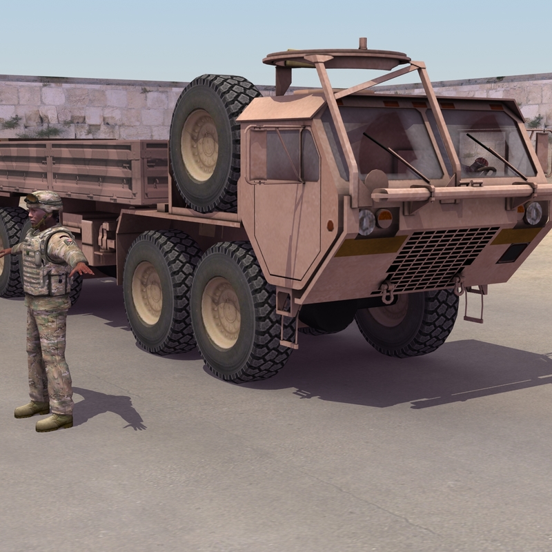 3d model m985 hemtt driver transport