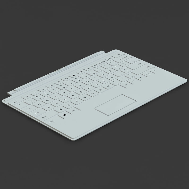 microsoft surface keyboard 3d model